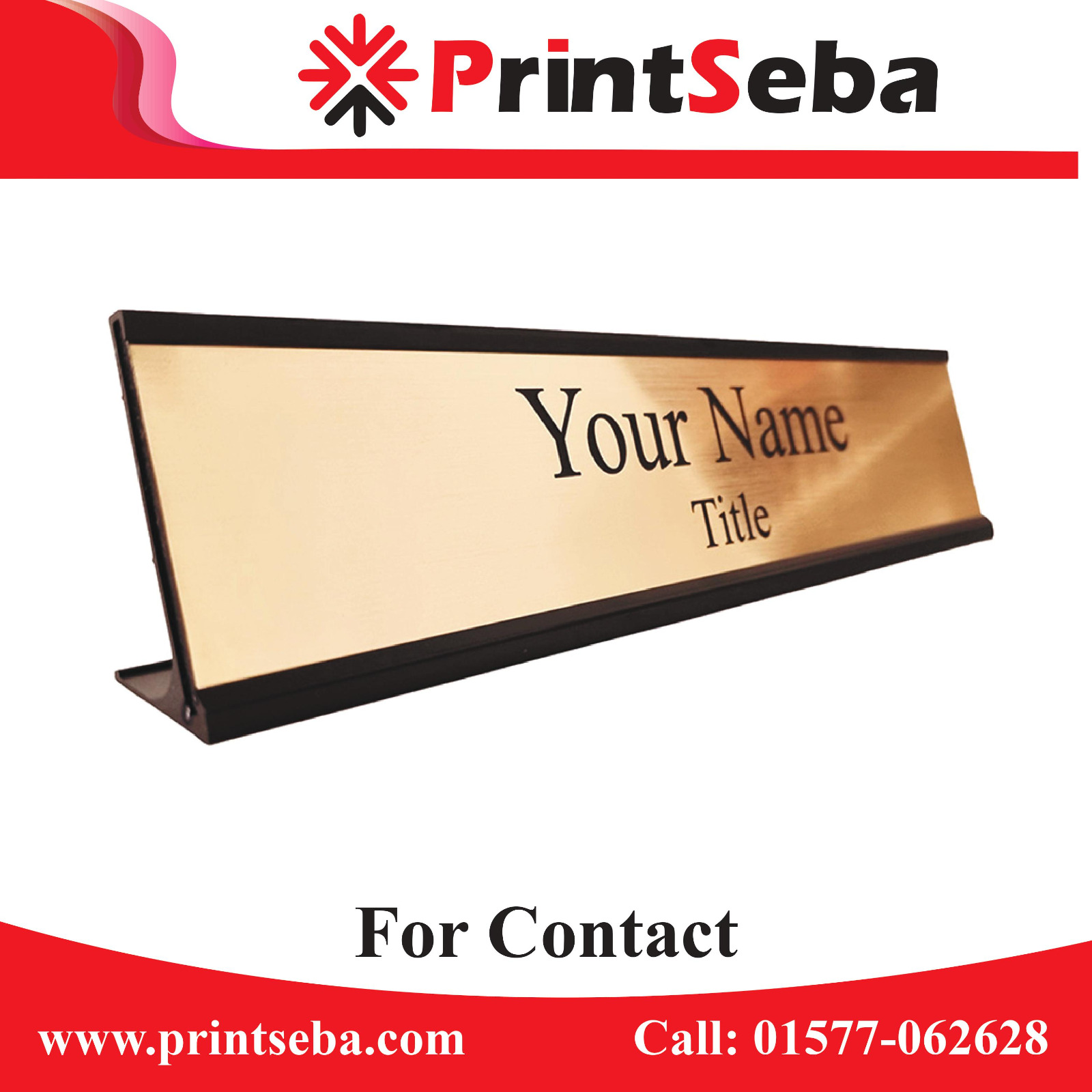 Table Name Plate - Print seba Service
